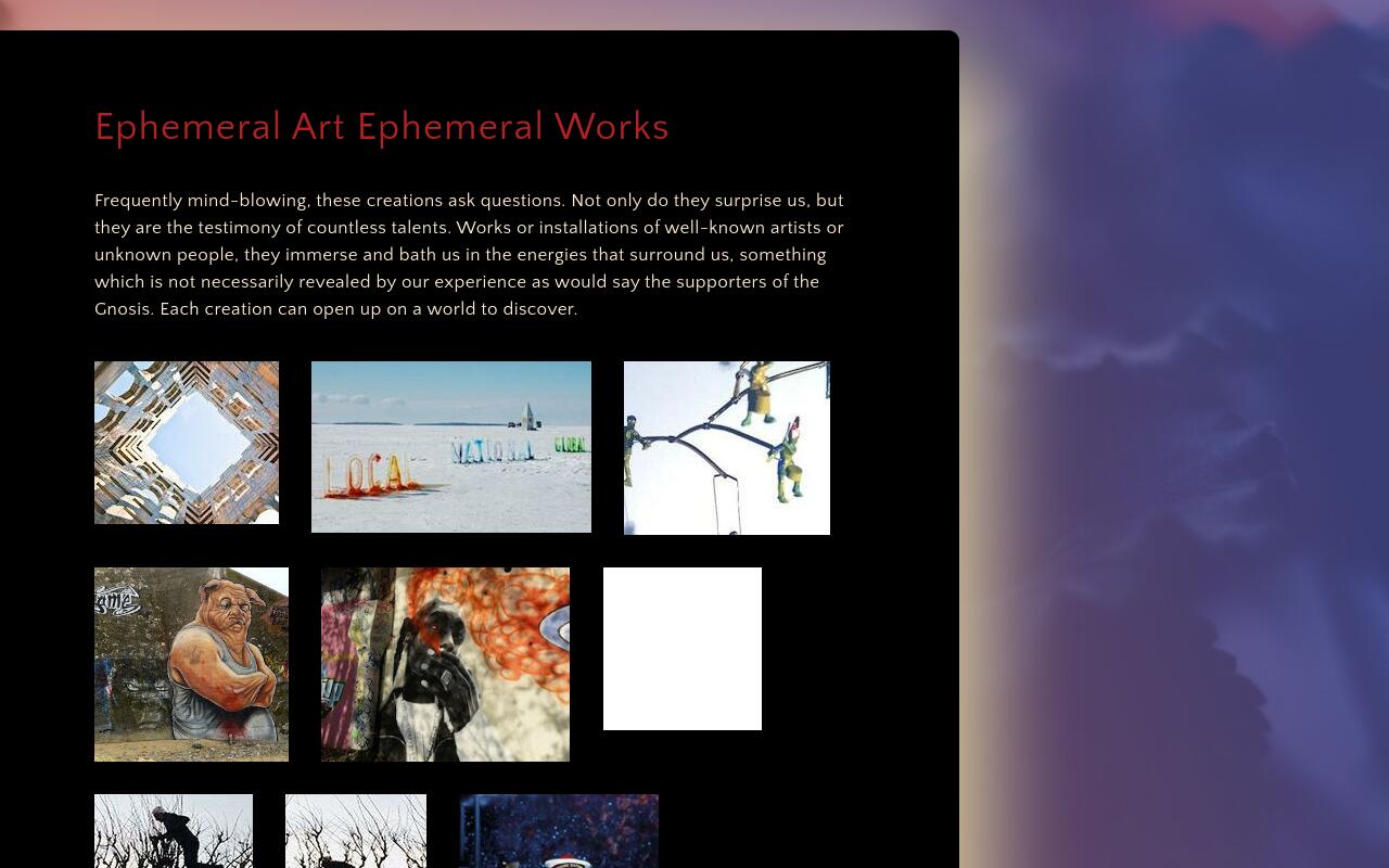 Ephemeral Art Ephemeral Works